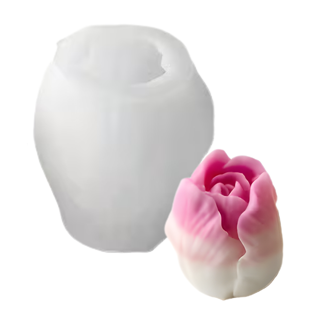 Molde Tulipán en Botón 3D – Moldemanía