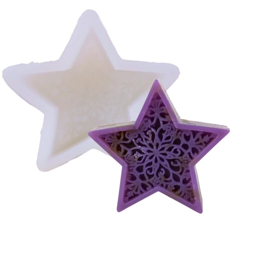 Molde Estrella Decorada 2D – Moldemanía