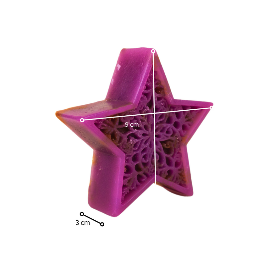Molde Estrella Decorada 2D – Moldemanía