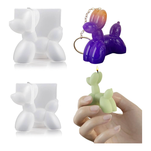 Molde Perro de Globo 4.3cm | Silicona Grado Alimenticio | Moldemania ...