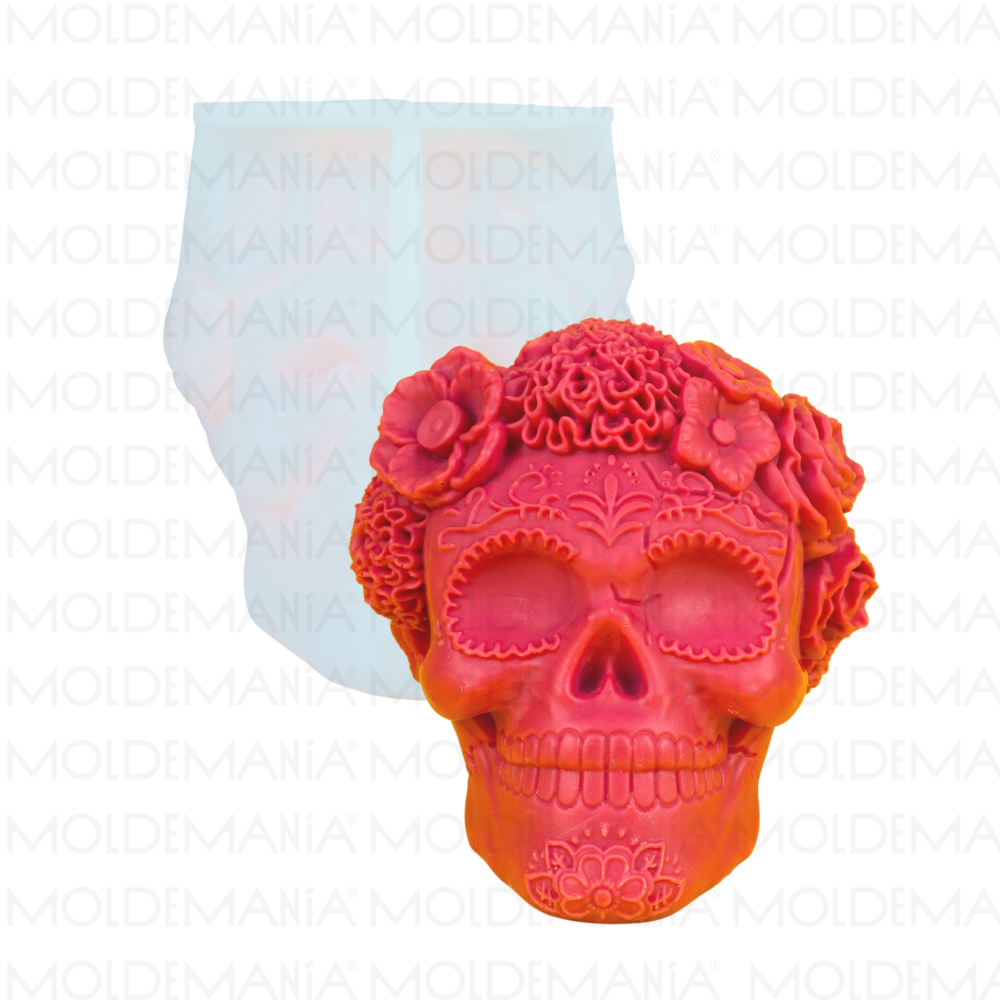 Molde Catrina Calavera Jumbo 3D – Moldemanía