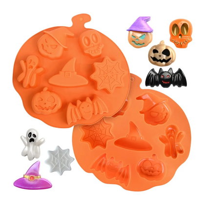 Molde Calabaza Halloween 7 Figuras – Moldemanía