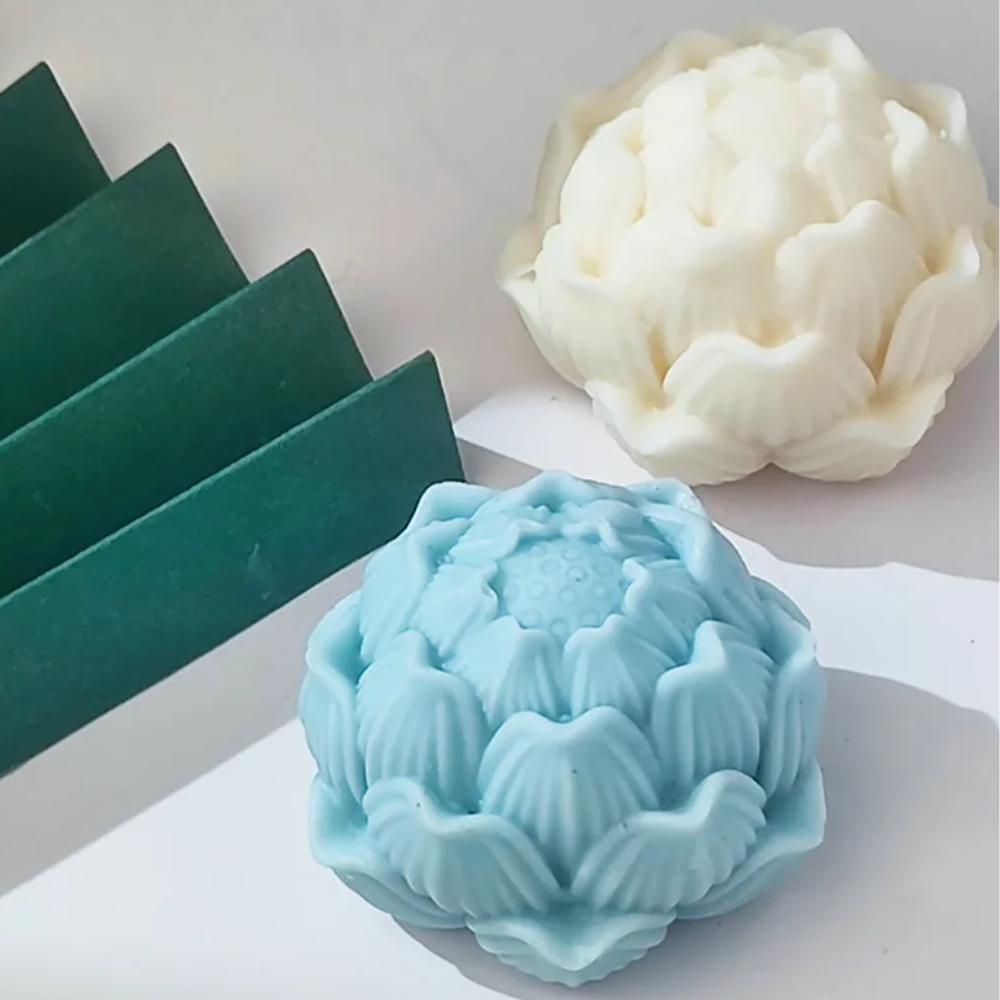 Molde de Silicón Esfera Flor de Loto 3D Chica – Moldemanía