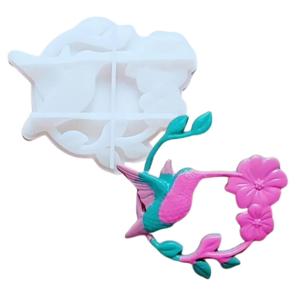 Molde de Silicón Colibrí Grande para Resina – Moldemanía