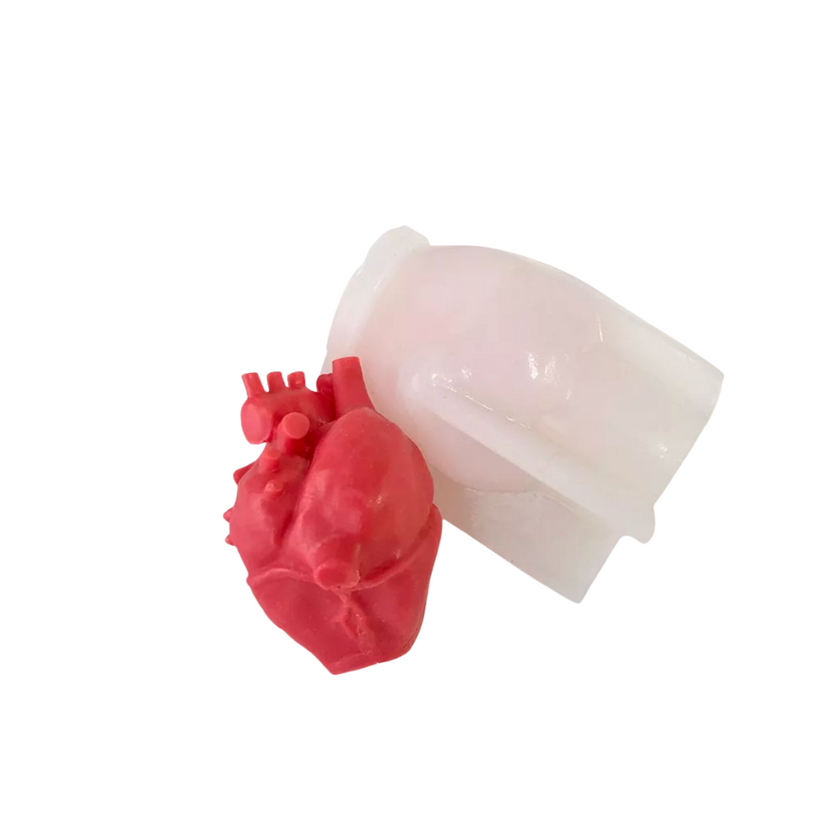Molde de corazón 3D para vela, gelatina y más - Moldemanía