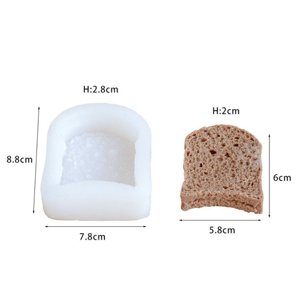 Molde Silicón REBANADA DE PAN – Moldemanía